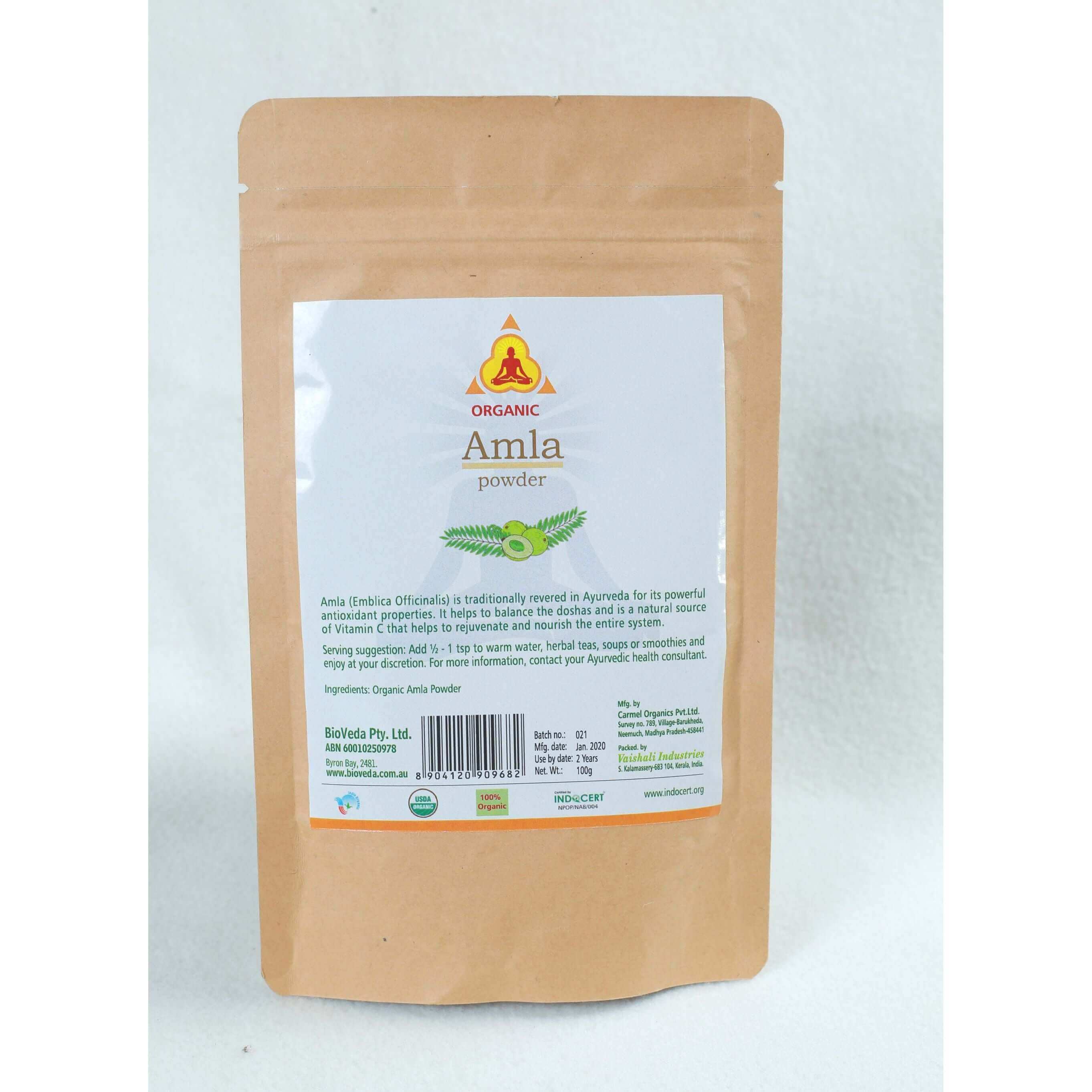 Certified Organic Amla Powder | Rejuvenating Vitamin C Boost