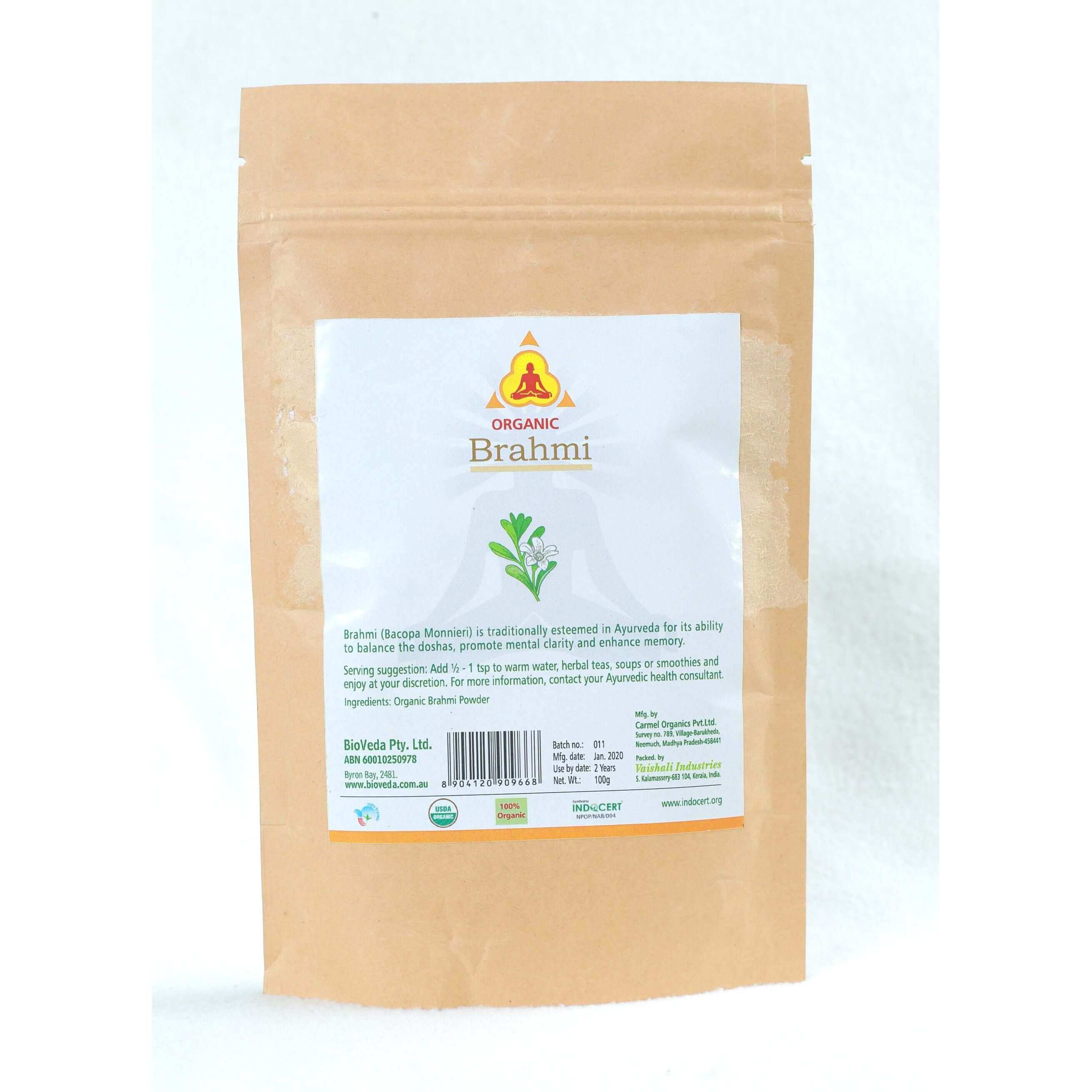 Certified Organic Brahmi Powder | Ayurvedic Herb